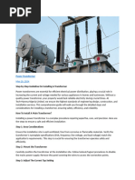 Method Statement Transformer Installation | PDF | Transformer | Tools