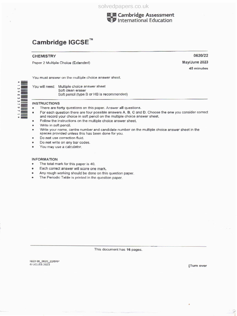 Igcse s23 QP 22 Solved | PDF