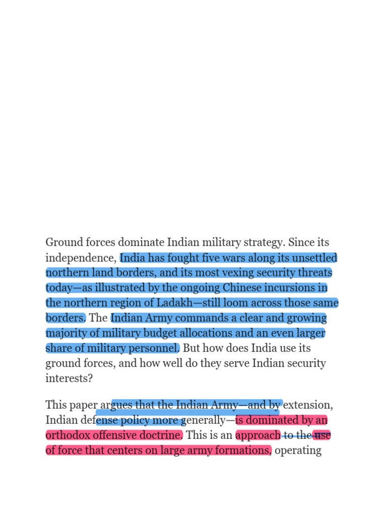 Rethinking India's Military Doctrine | PDF | Military Doctrine ...