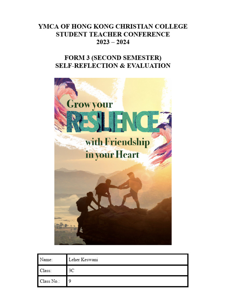 Form 3 Reflection Booklet (Semester 2) 2023-24 | PDF | Psychological ...