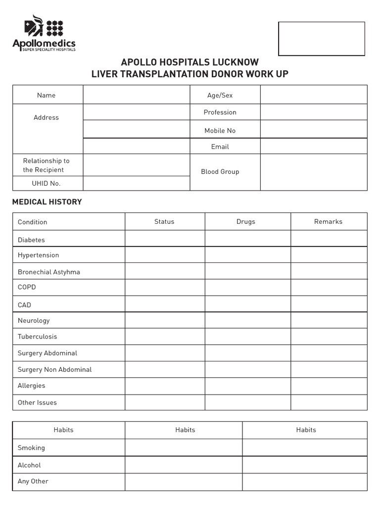 liver transplant Form | PDF | Kidney Transplantation | Liver
