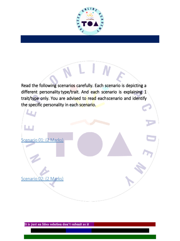 MGT502 Personality Traits Assignment Guide | PDF | Behavioural Sciences | Psychology