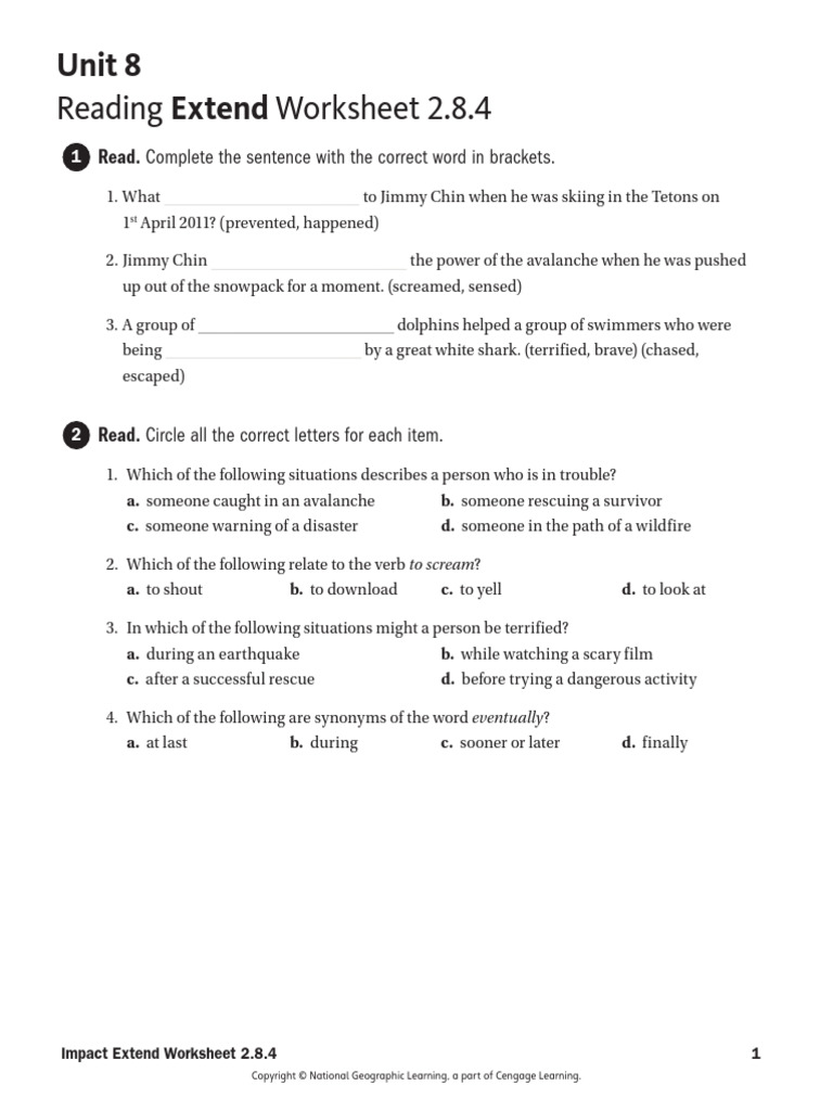 Owi Bre l02 U08 04 Worksheet | PDF | Adverb | Adjective