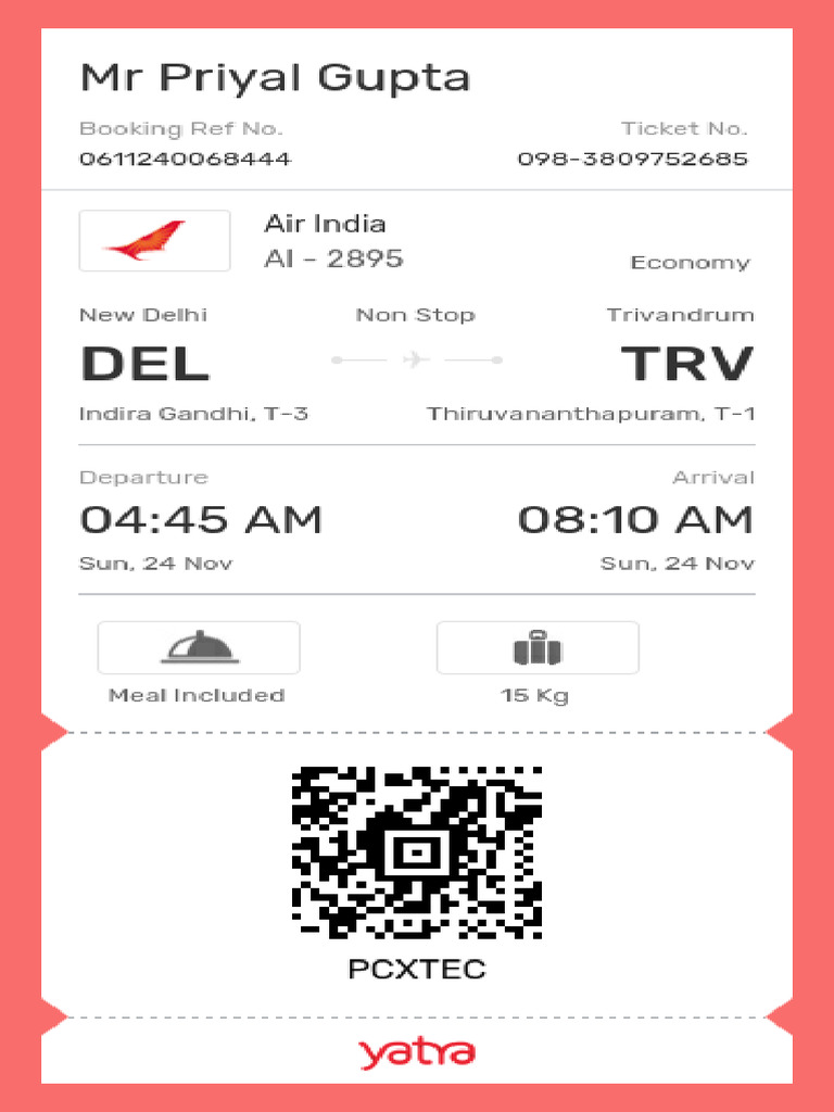 Yatra Ticket | PDF