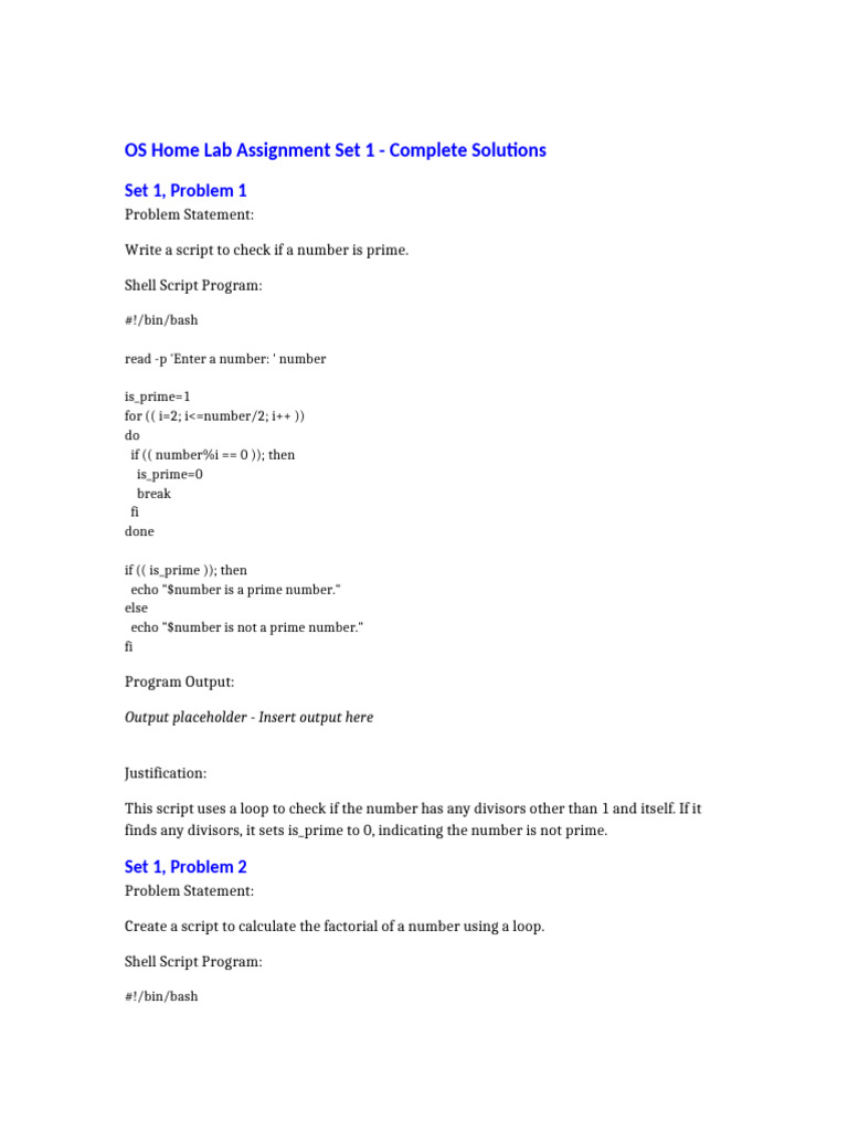 Updated OS Home Lab Assignment Set1 Headings 2 | PDF | Computer Programming | Computing