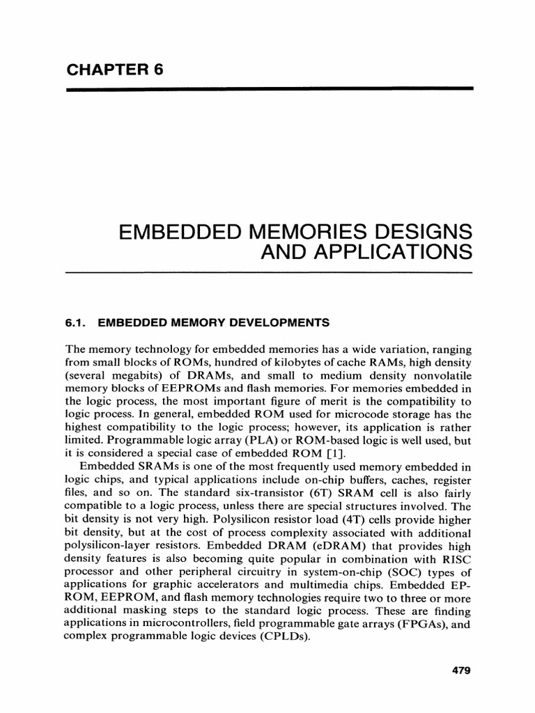Embedded Memories Designs and Applications | PDF | Cpu Cache | Cache (Computing)