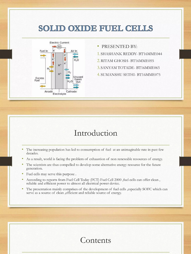 Solid Oxide Fuel Cells | PDF