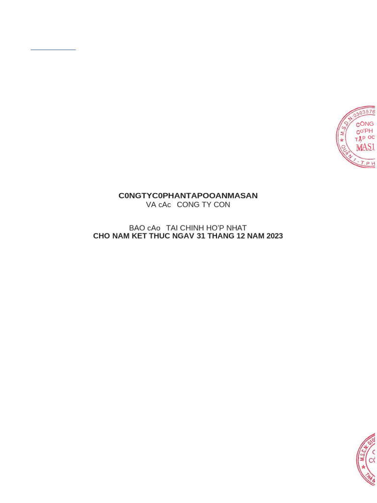 BCTC Hợp Nhất 2023 | PDF