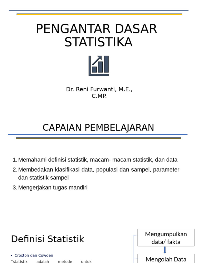 Definisi dan Klasifikasi Statistik | PDF | Komputer