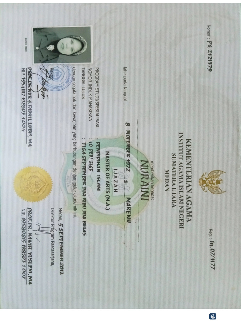 Ijazah S2 NT - Compressed | PDF