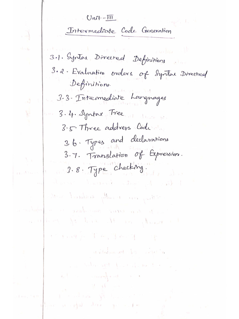 Compiler Design UNIT-3 | PDF