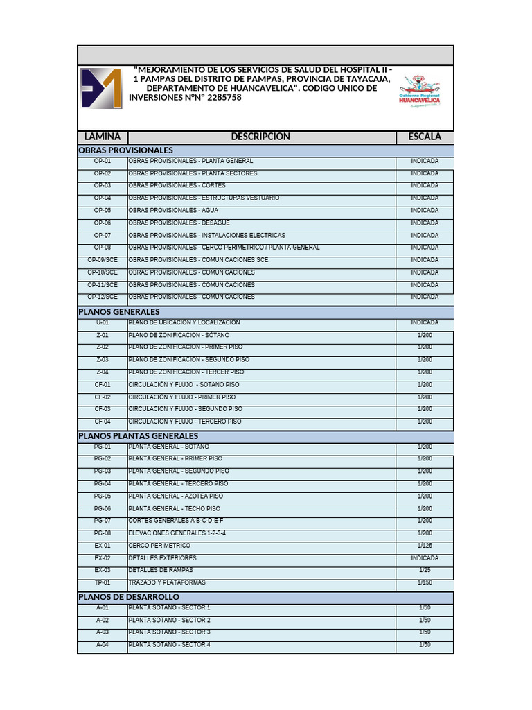 Listado de Planos Arq Pampas | PDF | edificio | Madera