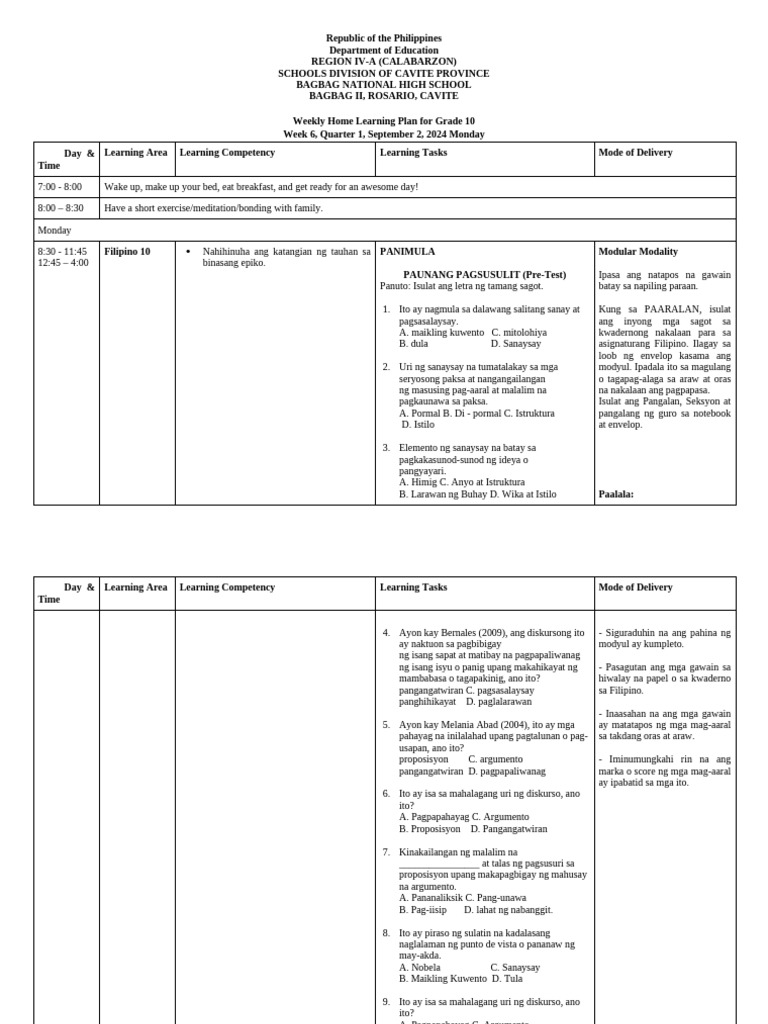 WEEK 6 - WHLP Fil.10 | PDF