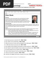 BIOGRAPHY Elon Musk | PDF | Travel | Young Adult
