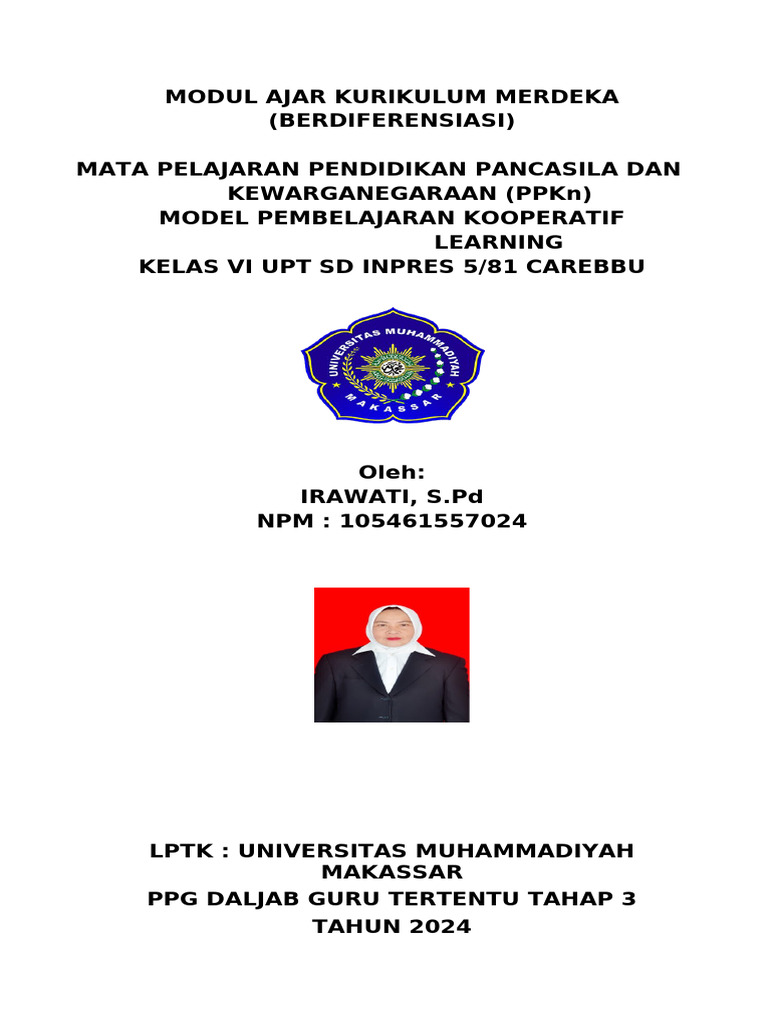 Modul Ajar Ukin Kelas 6 PPKN | PDF