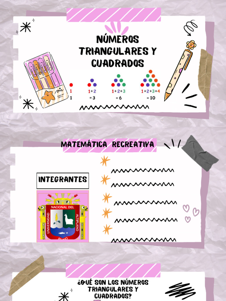 Números Triangulares y Cuadrados | PDF | Triángulo | Geometría del plano euclidiano