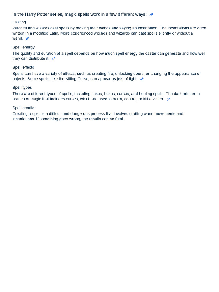 In Harry Potter How Does The Magic Spells Work - Google Search | PDF | Law