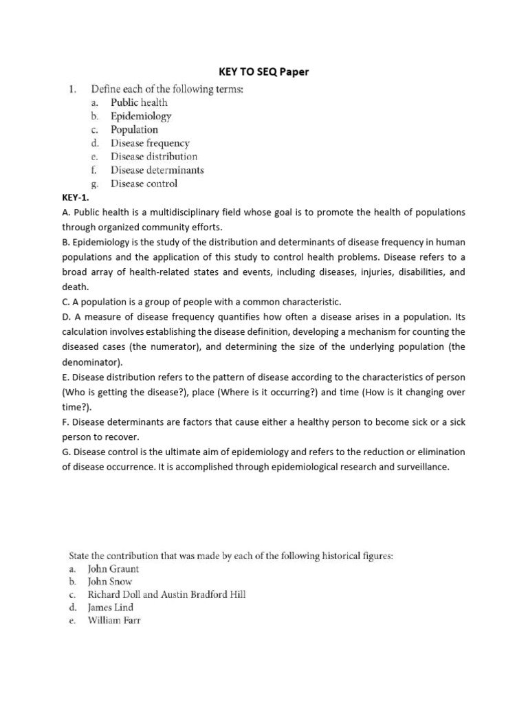 Key to SEQ paper | PDF | Cohort Study | Clinical Medicine