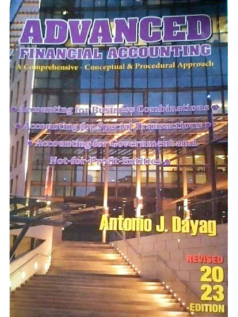 Advance Financial Accounting Reporting by Dayag (2023 Edition) | PDF