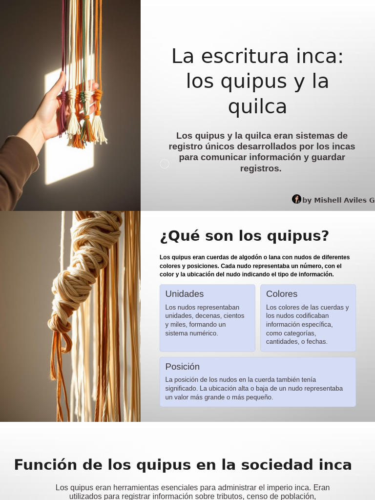 Quipus y Quilca: Escritura Incaica | PDF | Imperio Inca