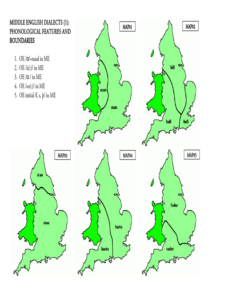 Middle English Dialects: Features & Boundaries | PDF | Science ...