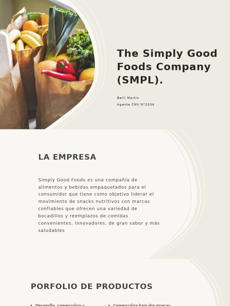 The Simply Good Foods Company (SMPL) | PDF | Al por menor | Marca