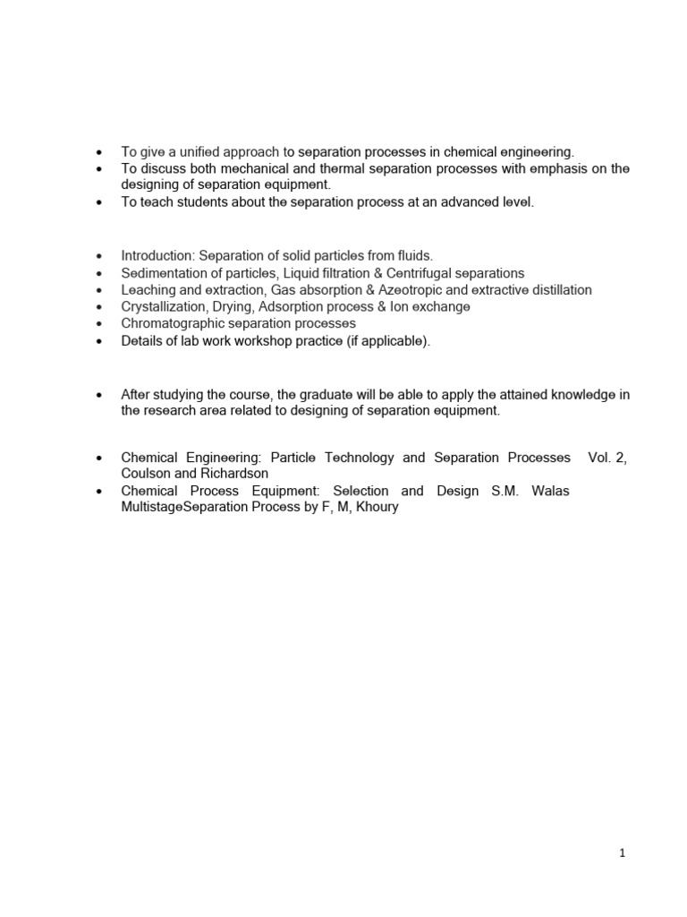 Advanced Chemical Separation Techniques | PDF