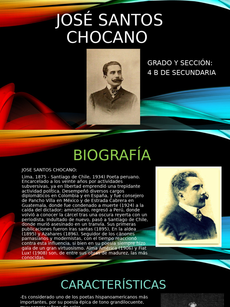 Biografía de José Santos Chocano | PDF | Historia