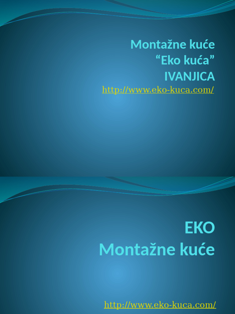 Dokumen - Tips - Eko Montazne Kuce | PDF