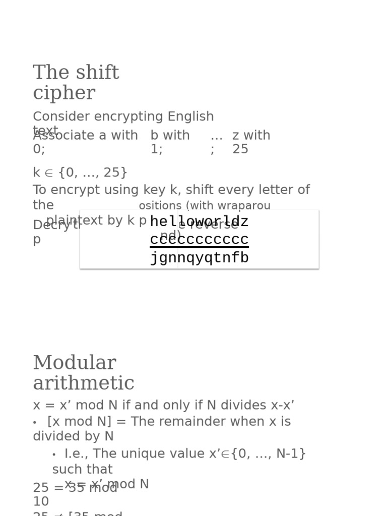 LECT 4 - Foundations of Cryptography Cont. | PDF | Key (Cryptography) | Cryptography