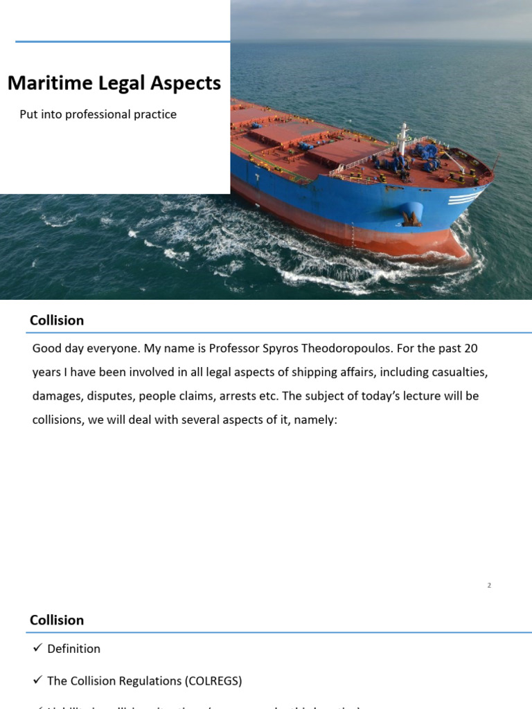 Maritime Legal Aspects Chapter 2 | PDF | Legal Liability | Civil Law ...