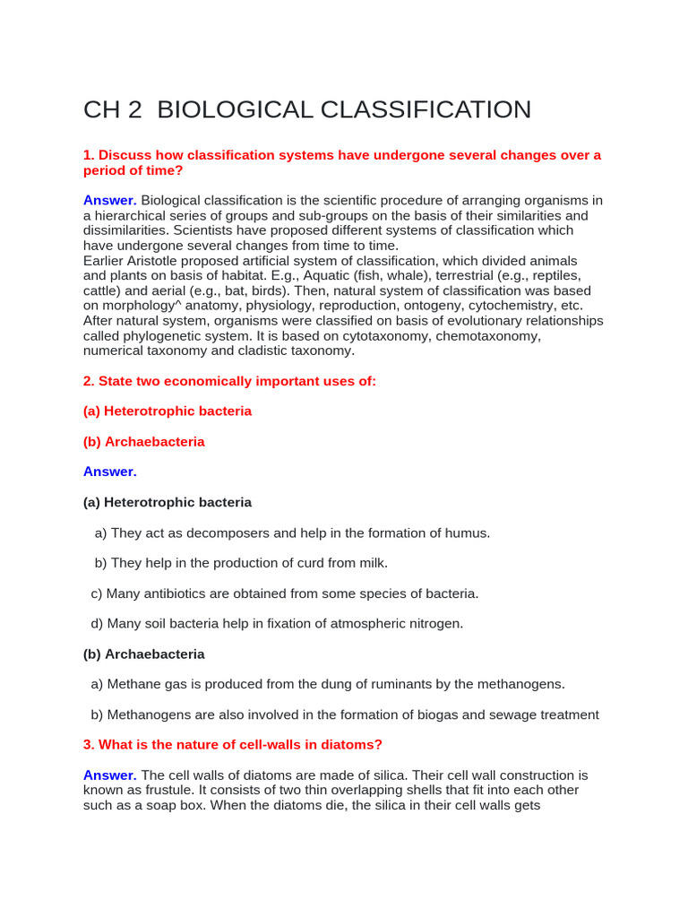 BIO CH 2 CLASS 11 | PDF | Virus | Protozoa