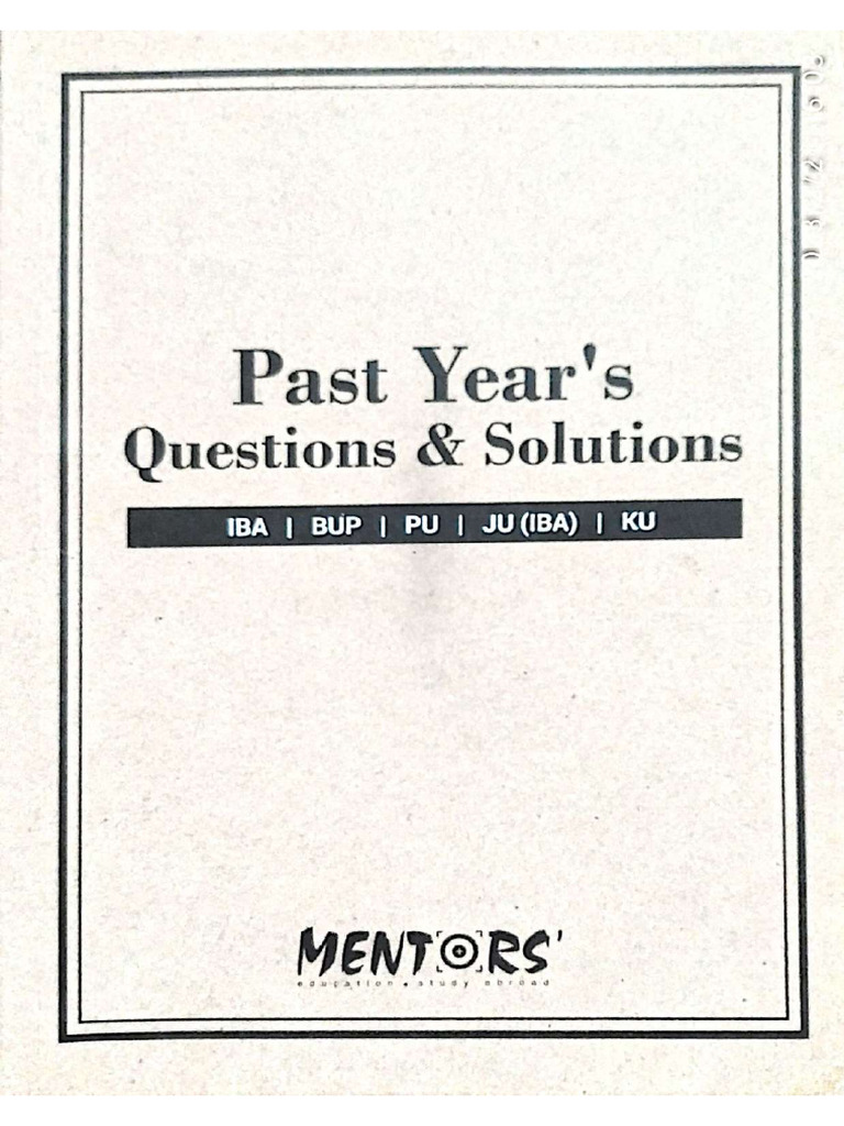 DU IBA QBank by Farhan Ahmed - Compressed | PDF