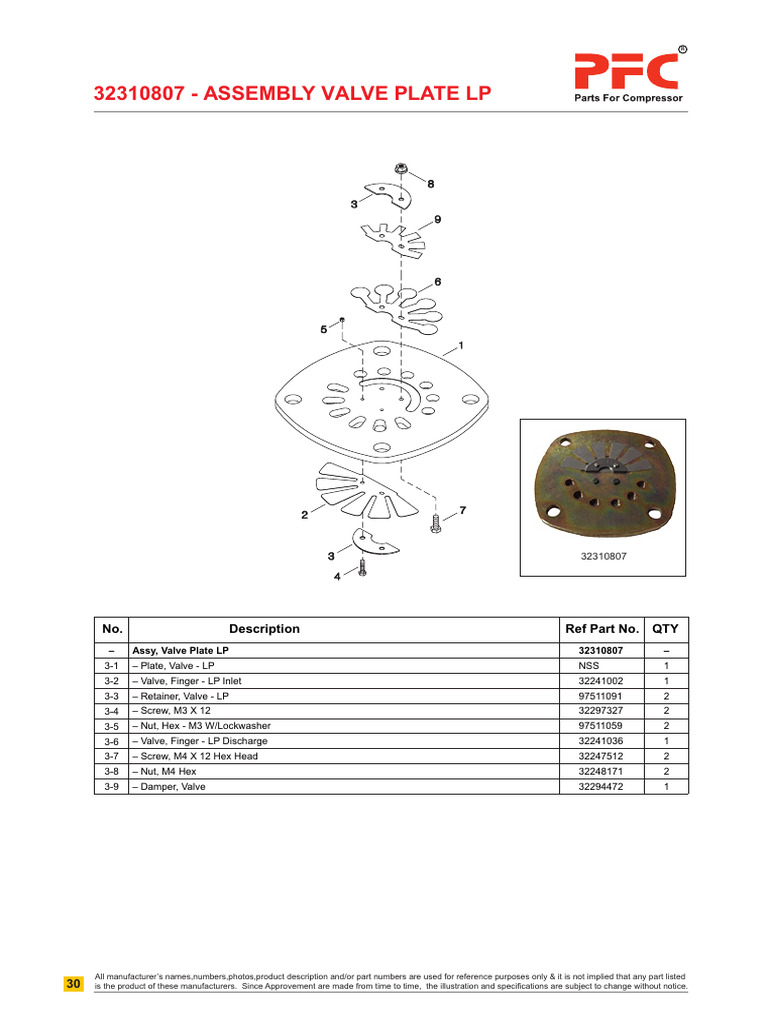 Assembly Valve Plate LP | PDF
