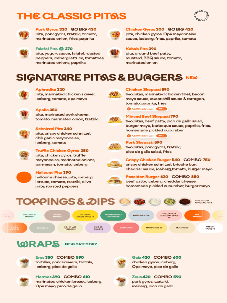 OPA Menu Full | PDF