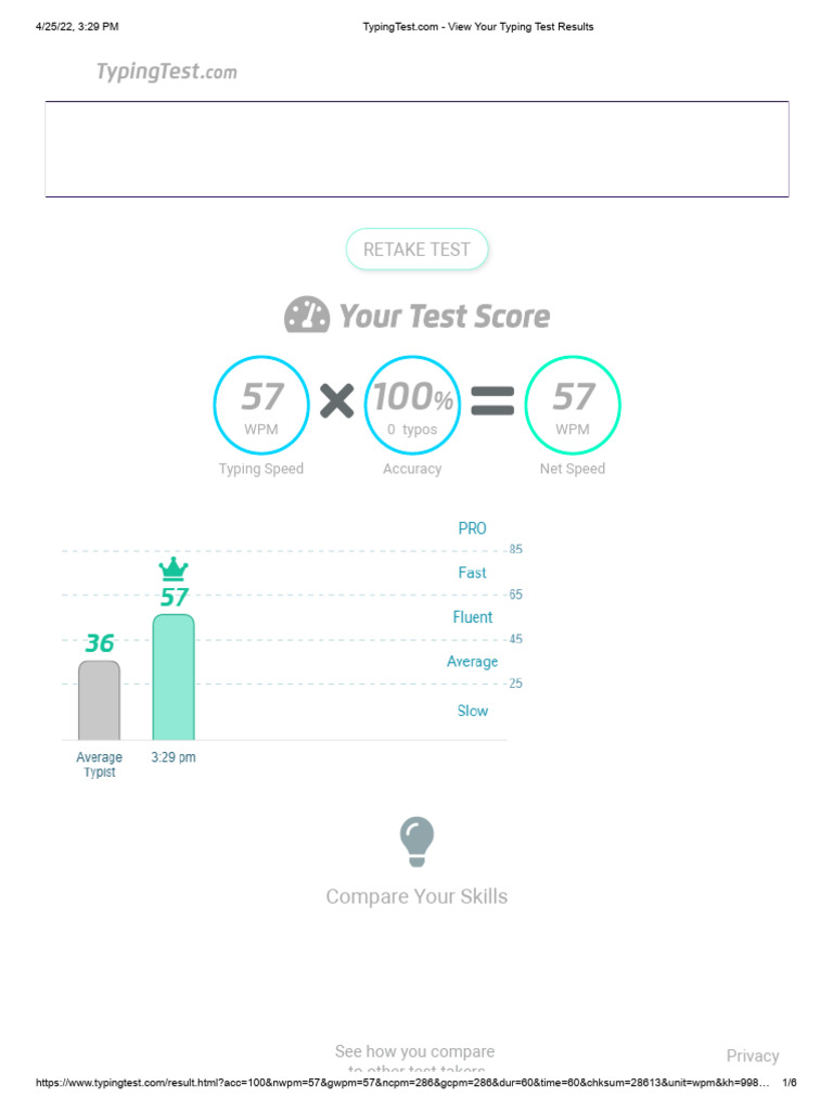 View Your Typing Test Results | PDF | Input/Output | Manufactured Goods