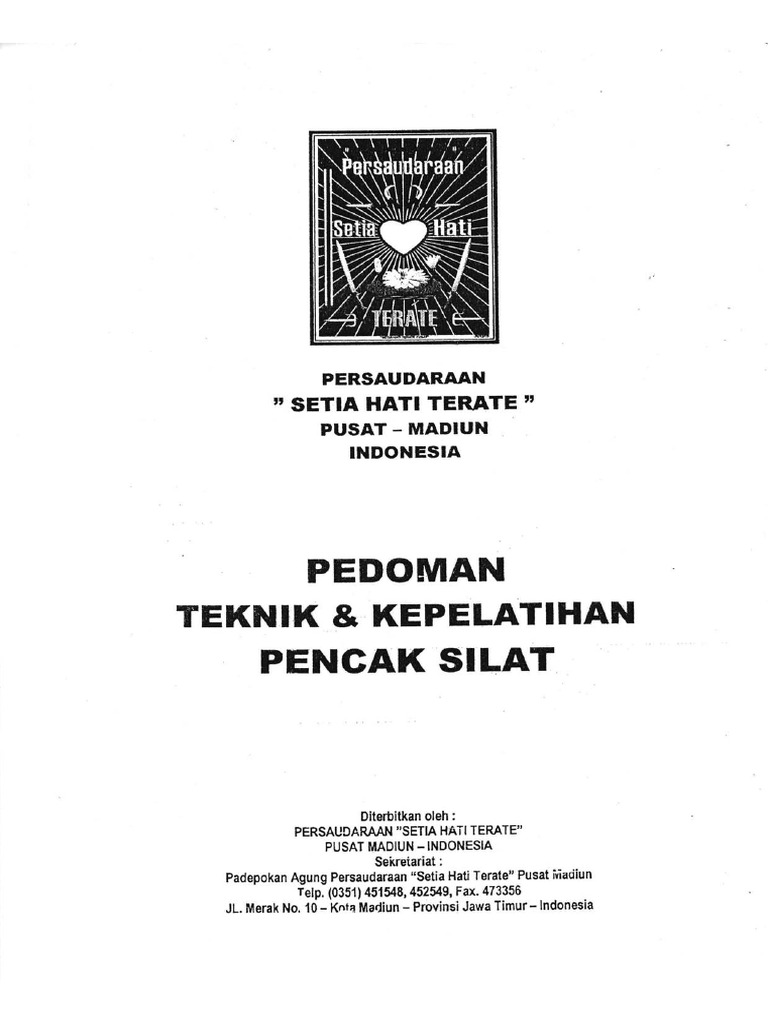 Pedoman Teknik Dan Kepelatihan Pencak Silat-1 | PDF