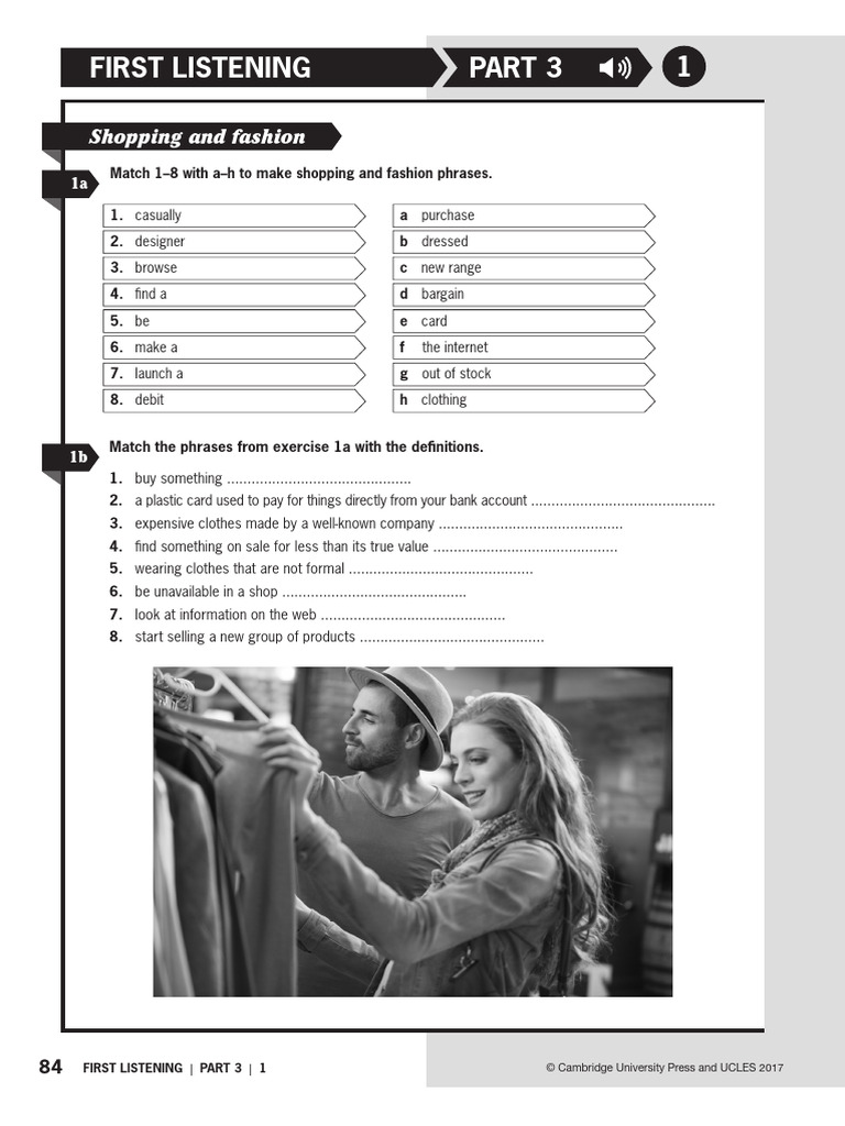 Listening B2 Booster Part 3 | PDF | Clothing