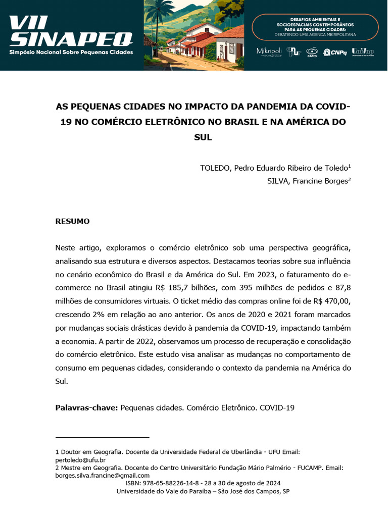 As Pequenas Cidades No Impacto Da Pandima Da Covid 19 No Comércio ...