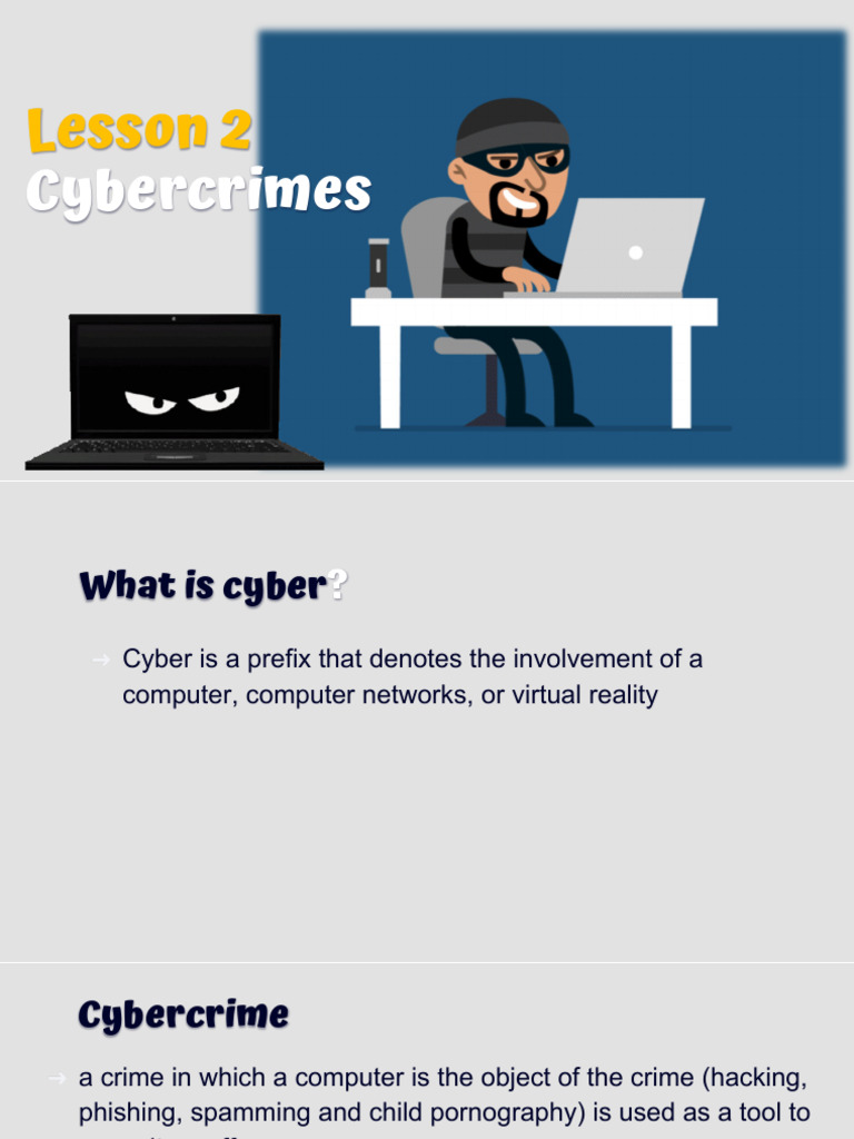 Lesson 2 - Cybercrimes - 1 | PDF | Cybercrime | Defamation