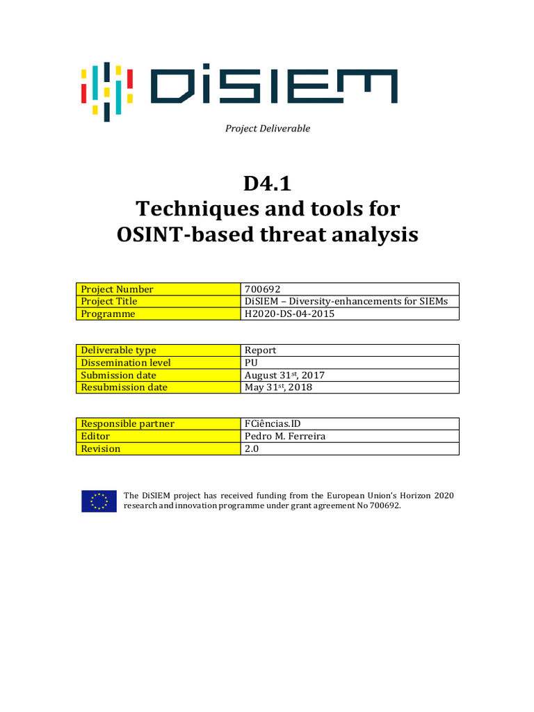 OSINT Tools for Threat Analysis | PDF | Computer Security | Security
