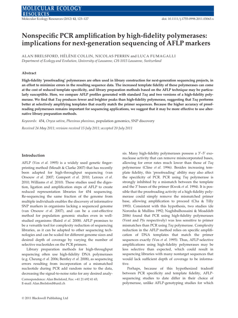 Taq Pol | PDF | Polymerase Chain Reaction | Taq Polymerase