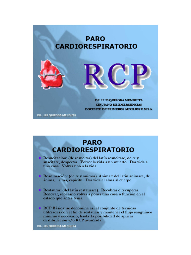 PCR - RCP 24 | PDF | Paro cardíaco | Reanimación cardiopulmonar