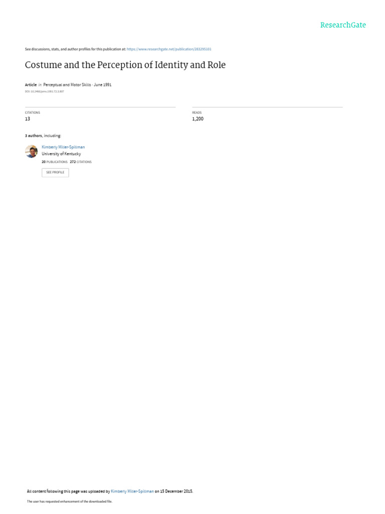 Costume Perc Petion Identity Role 1991 | PDF | Career & Growth | Computers