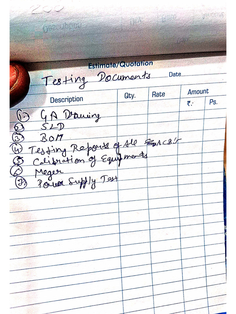 Testing Documents Required | PDF