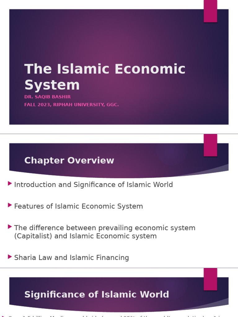 Islamic Economic System Overview | PDF | Capitalism | Interest