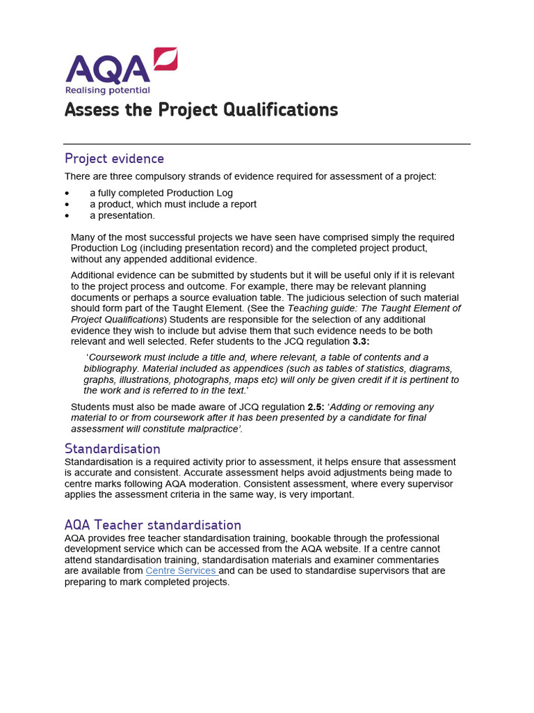 Aqa Projects NG Assess 7 - 2 | PDF | Standardization