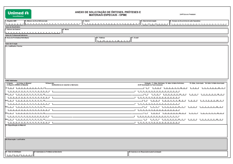 Unimed Inconfidentes Opme | PDF