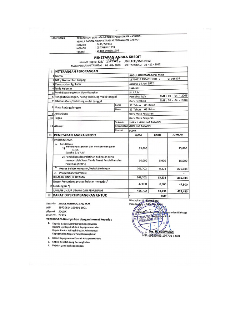 Bahan Perbaikan Abdul Rohman, S.PD - MM. SMPN 1 Gunung Talang | PDF