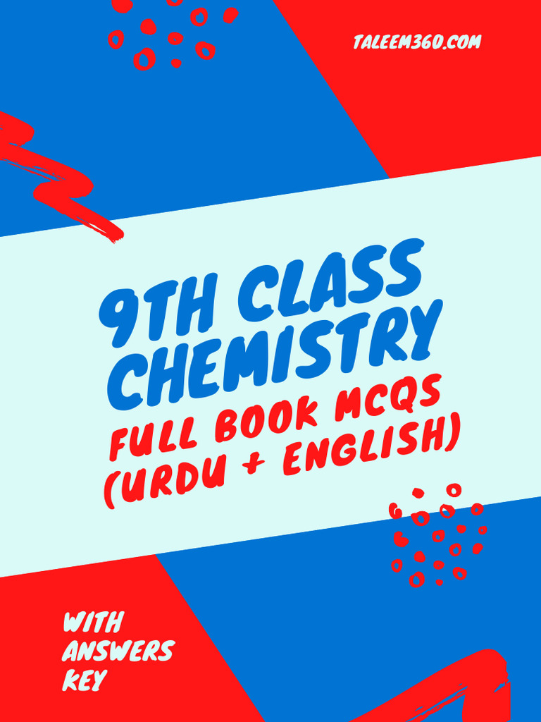 9th Class Chemistry MCQs with Answers | PDF | Chemical Bond | Ionic Bonding